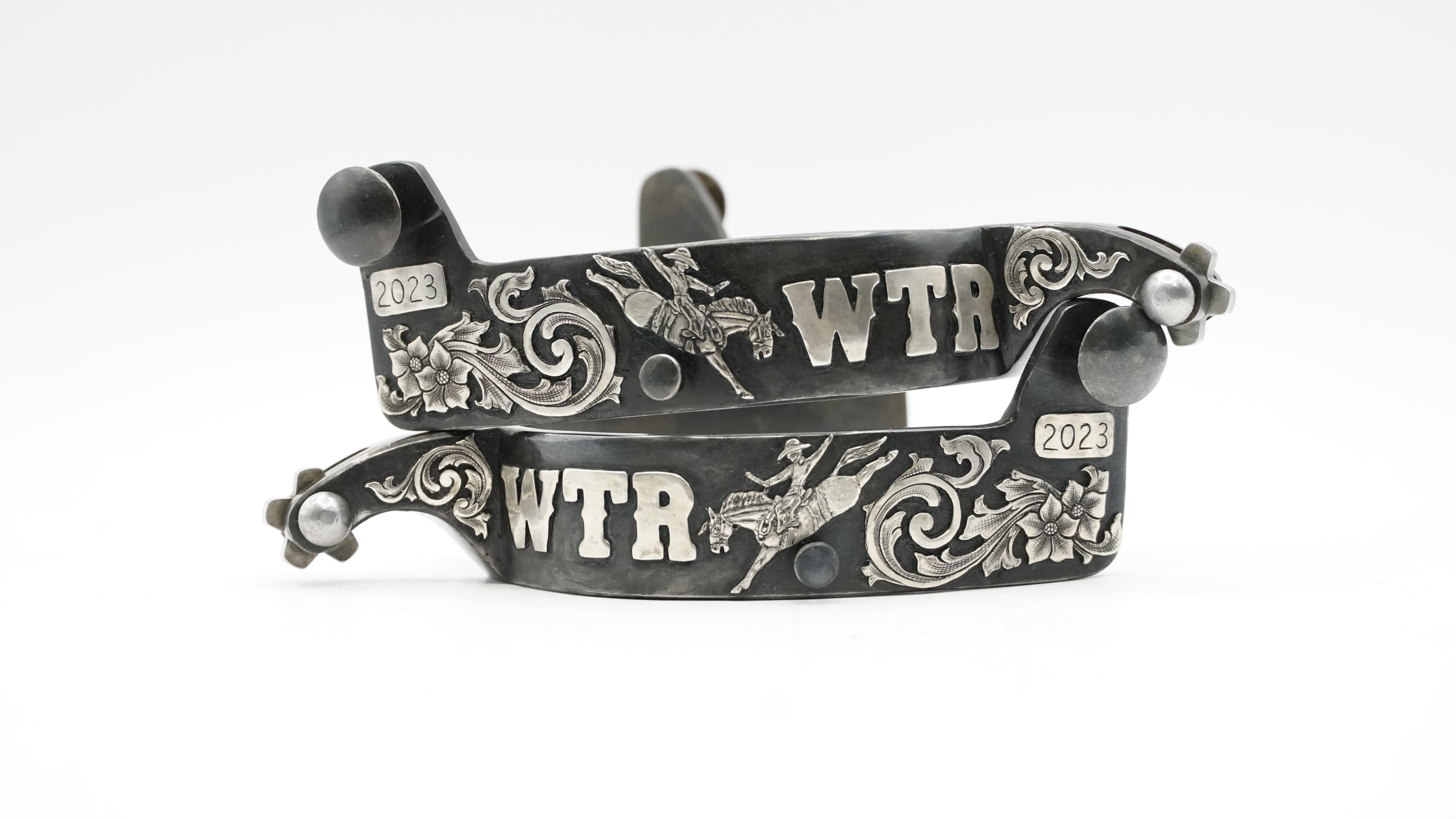 2023 Cinch World's Toughest Rodeo Saddle Bronc Spurs | Jens Berg Bits ...