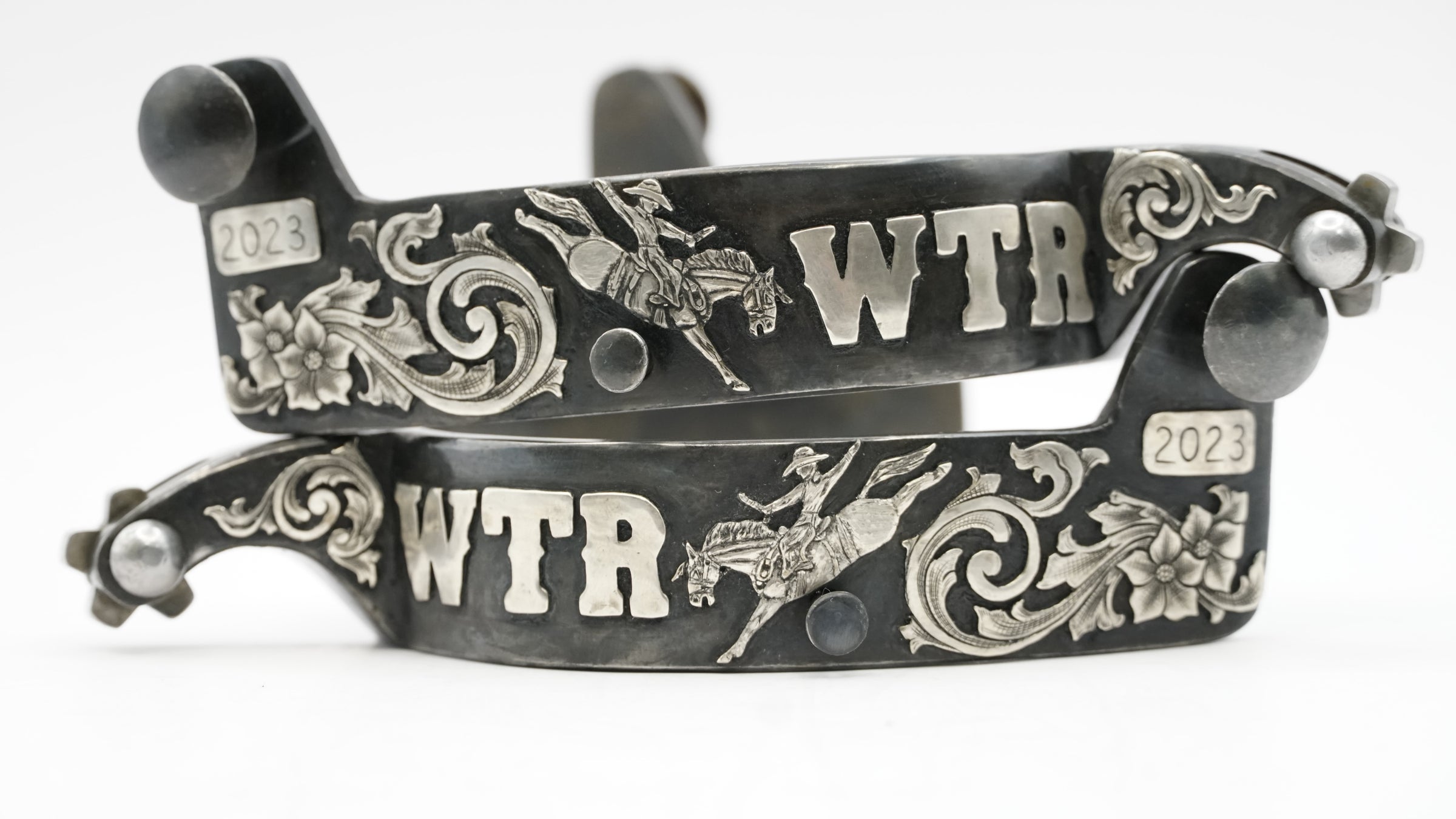 2023 Cinch World's Toughest Rodeo Saddle Bronc Spurs | Jens Berg Bits ...